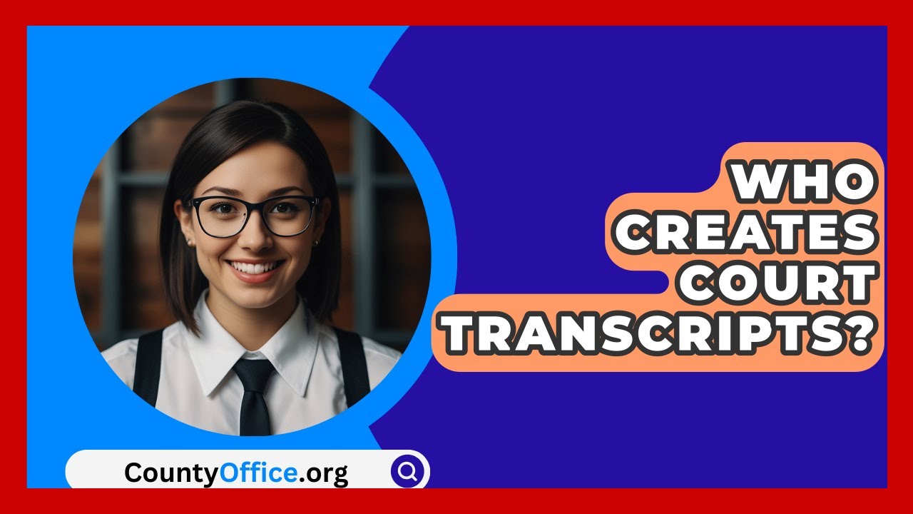 Who Creates Court Transcripts? - CountyOffice.org - YouTube