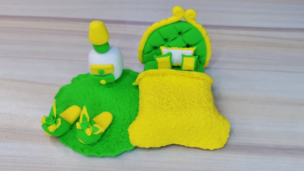 Diy How To Make Miniature Bedroom Polymer Clay | Bed , Blanket and ...