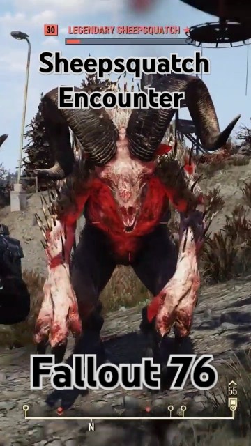 Defeating Sheepsquatch in Fallout 76! #gaming #shorts #gameplay # ...