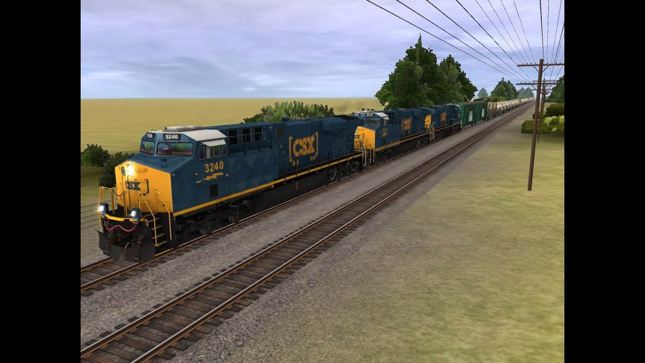 Trainz 12 Railfanning: CSX W869 "Military Train" highballs through SBCX ...