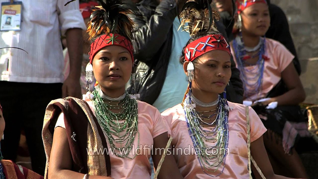 Performers from different Naga tribes at the Hornbill Fest - YouTube