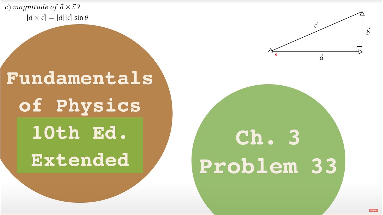 Fundamentals of Physics 10th Extended (Walker/Halliday/Resnick), Chapter 3, Problem 33 Solution ...