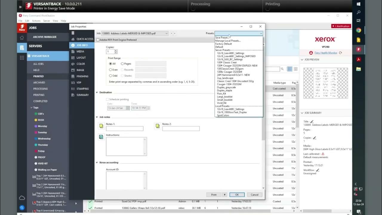 How to Create a Fiery Command Workstation Local or Server Preset/Workflow - YouTube