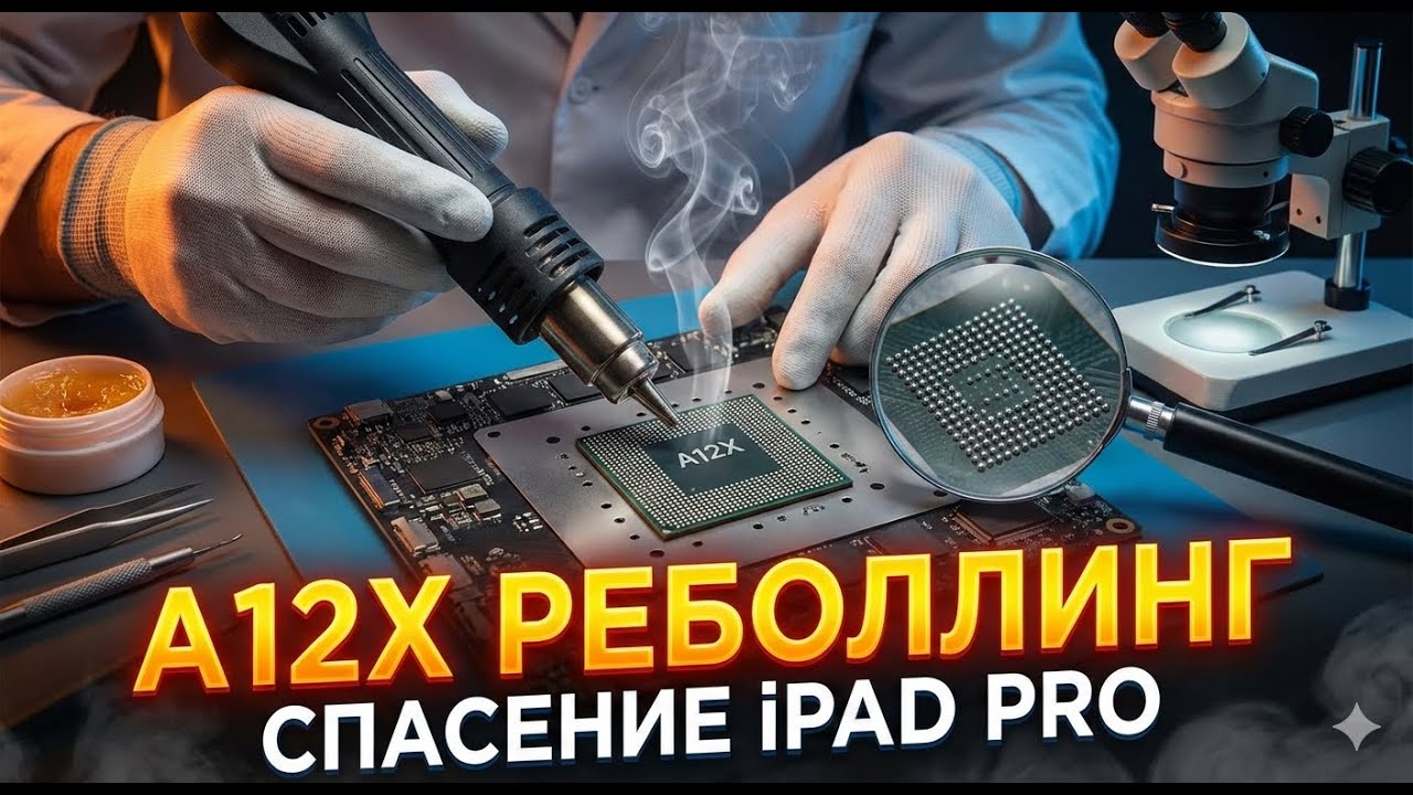 ipad pro cpu A12X reballing - YouTube