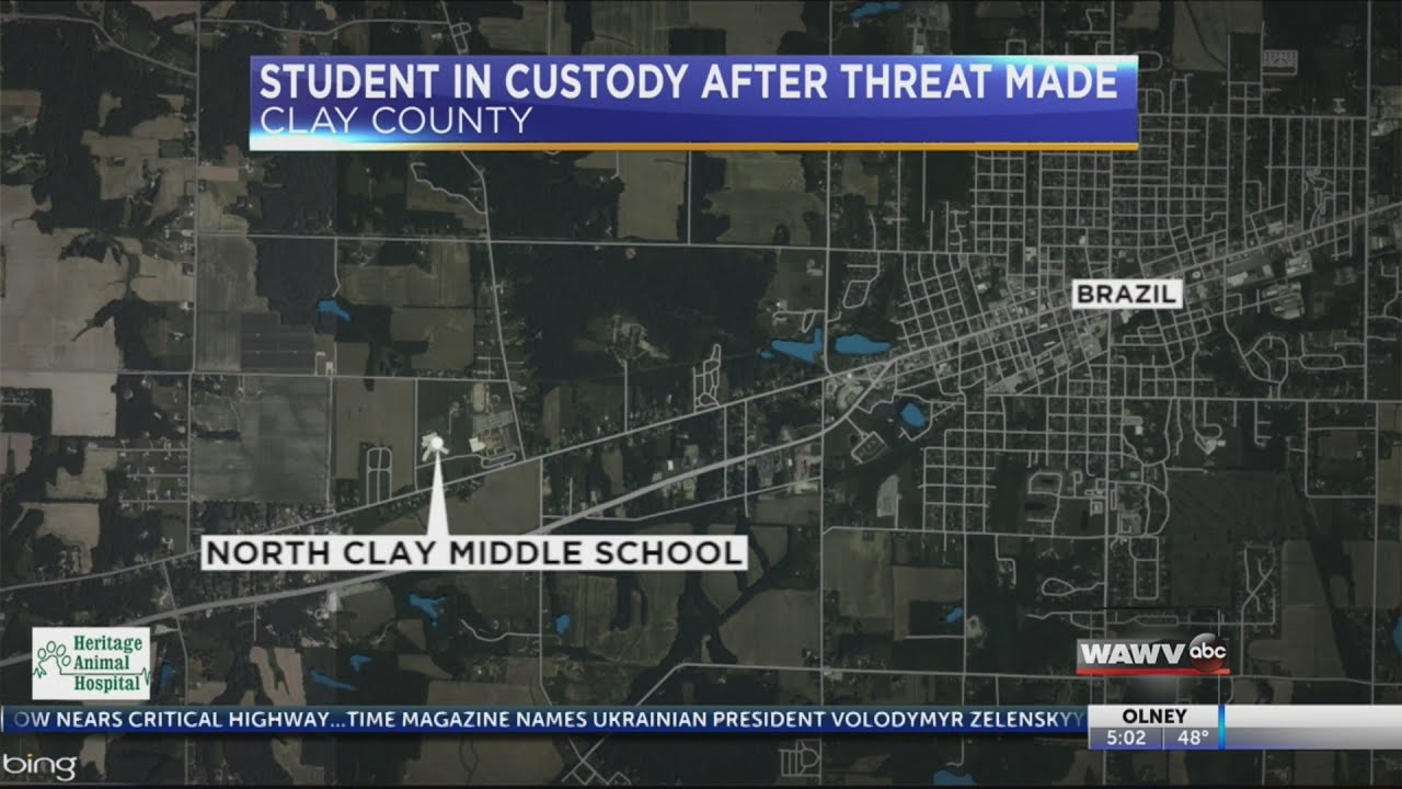 Student detained after threat to North Clay Middle School - YouTube