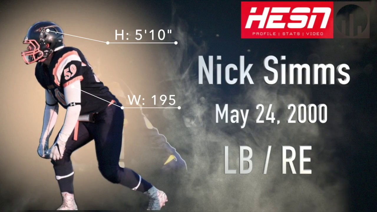 Nick Simms | 16 | 5'10" - 200lbs - LB/RE - BELL WARRIORS 2016 {NCAFA ...