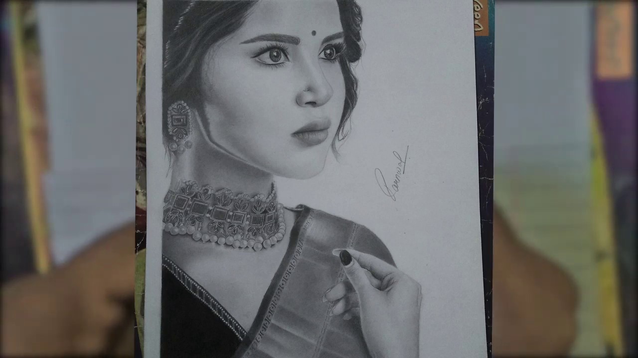 Sketch of Anupama Parameswaran |Drawing| realistic portrait - YouTube