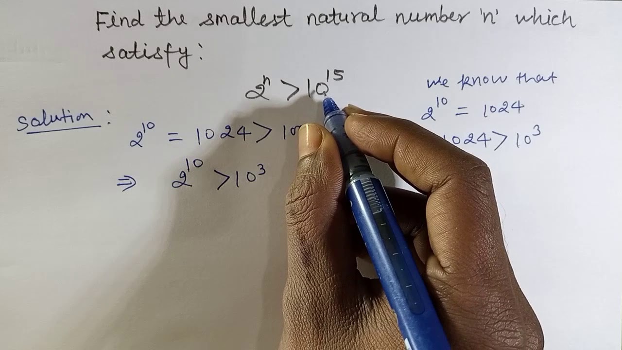 Finding the smallest natural number n satisfying 2^n - YouTube