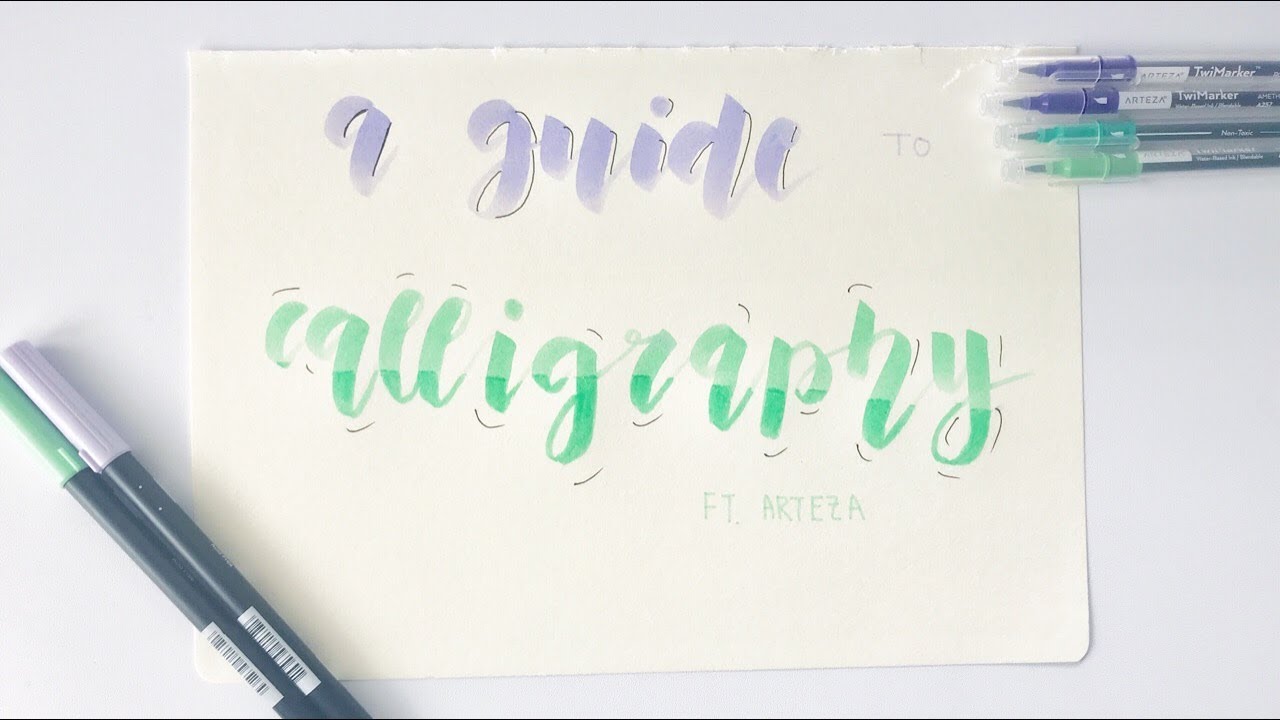 a guide to calligraphy (ft. arteza) - YouTube