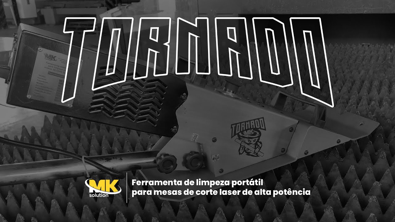 MK Solution TORNADO - Ferramenta de limpeza portátil para mesas de corte laser de alta potência ...
