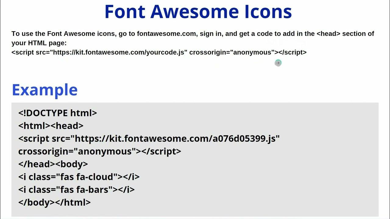 Font Awesome Icons | How To Add Icons on HTML Website | Font Awesome ...