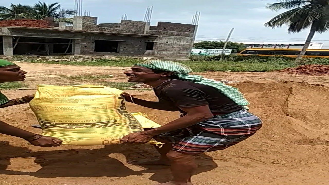 loading of woman and man | amazing hard workers | KPR construction - YouTube