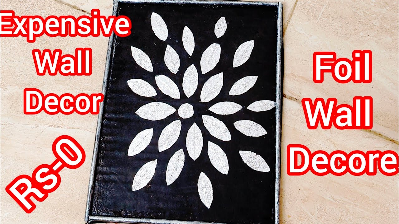 How to make expensive Wall decor with Aluminium foil 🖼️🧿🤩/very easy way ...