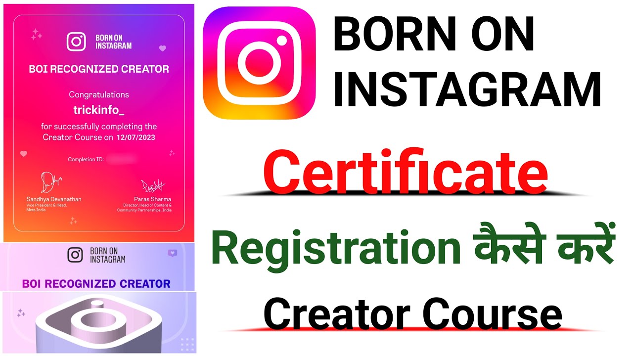 Born on Instagram Certificate Achieve 2024 | BOI Complete Course | All ...