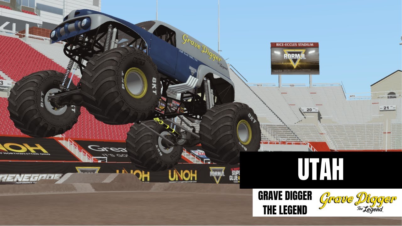Rigs of Rods Monster Jam Grave Digger The Legend Freestyle Utah - YouTube