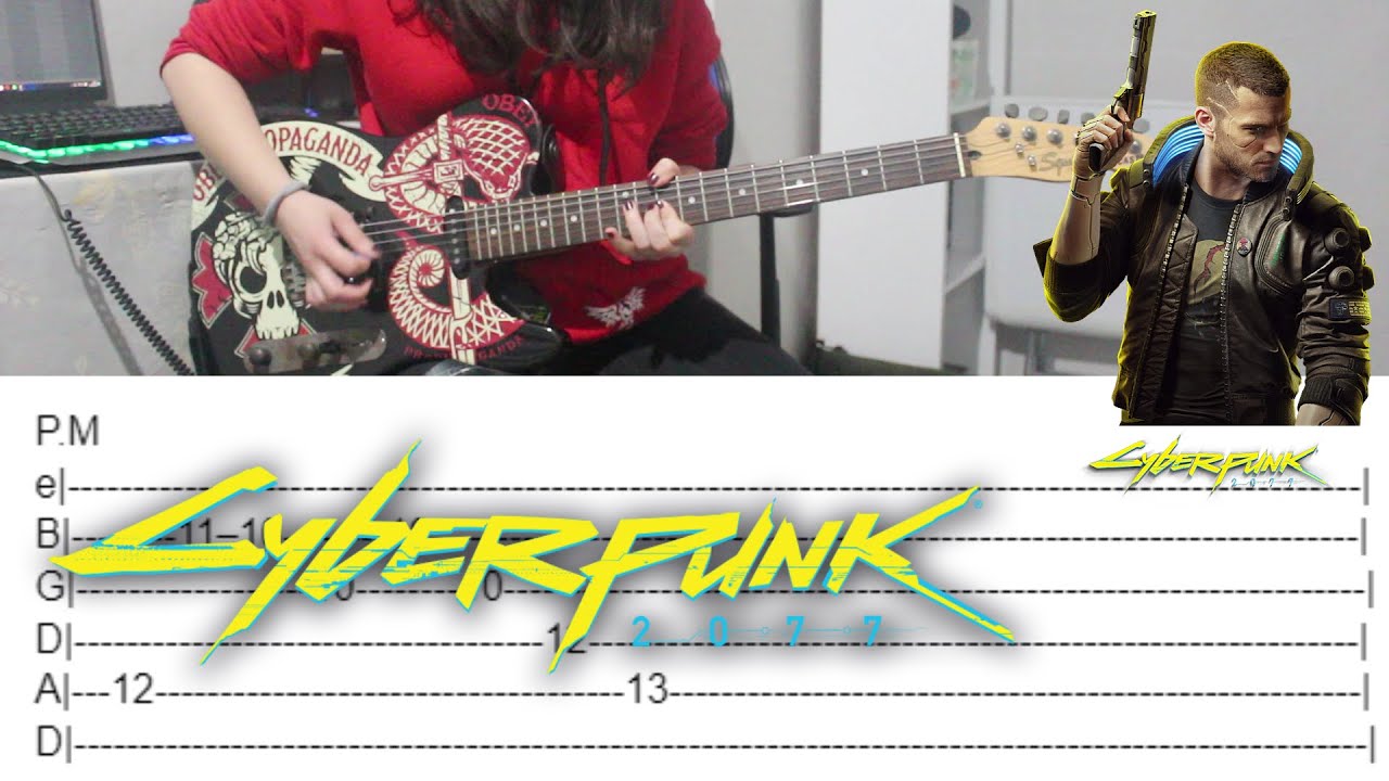V - Cyberpunk 2077 - (Main Menu)- Guitar Cover with Tabs - YouTube