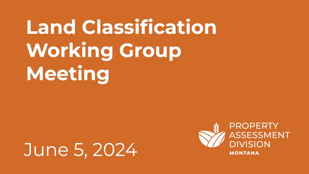 PAD Land Classification Working Group Meeting 06-05-2024 - YouTube