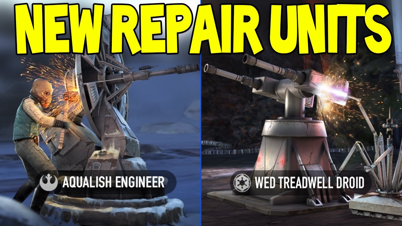 NEW REPAIR UNITS ! Aqualish Engineer & Wed Treadwell Droid - Star Wars ...