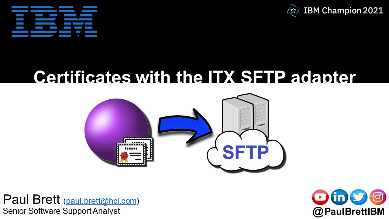 Using Certificates with the ITX SFTP adapter - YouTube