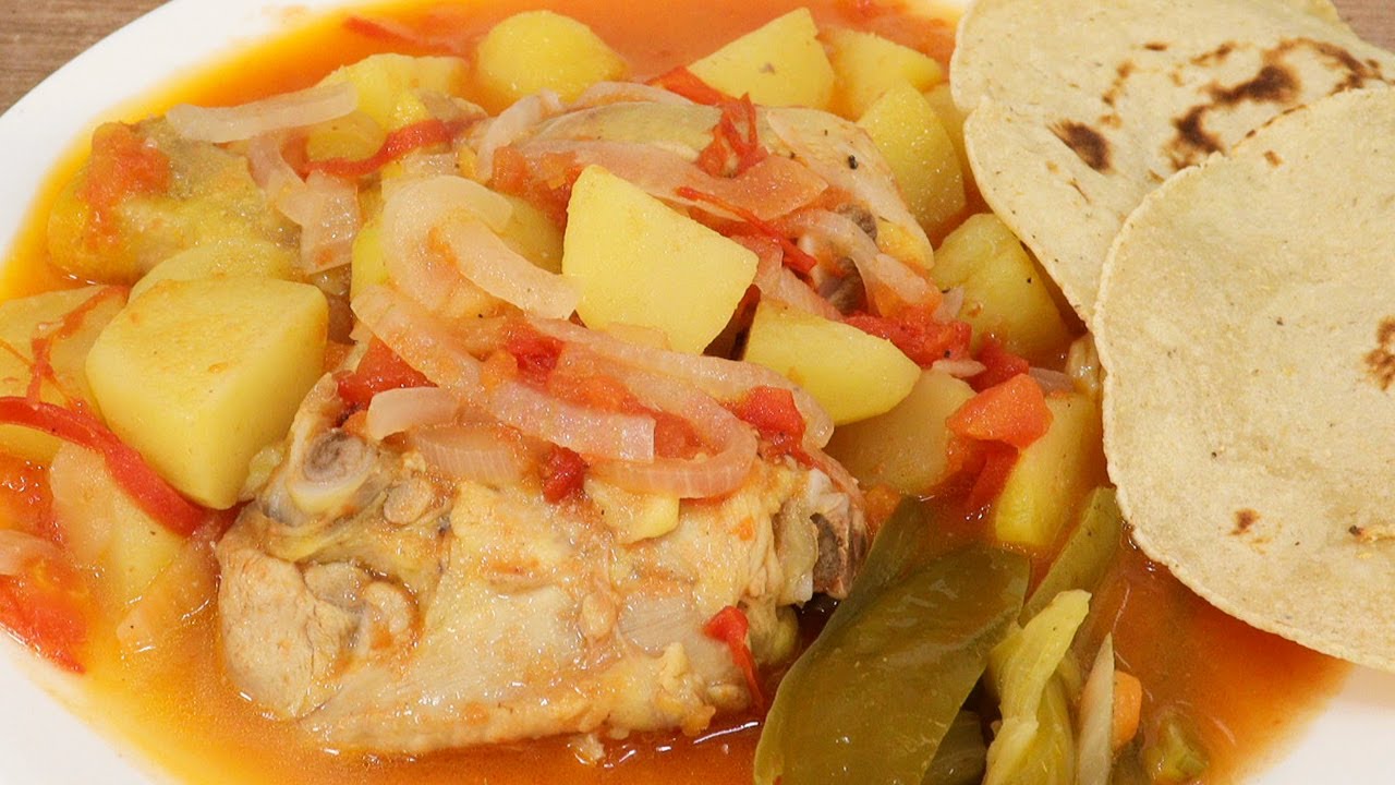 POLLO A LA MEXICANA CON PAPAS - YouTube