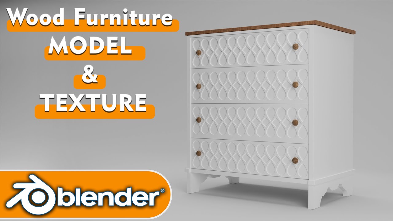 Wood Furniture Model & Texture Blender 3D #blender #blendertutorial ...
