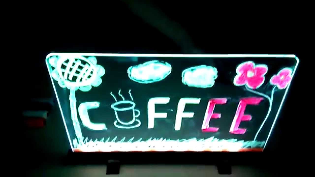 China supplier colorful flashing neon led writing board price - YouTube