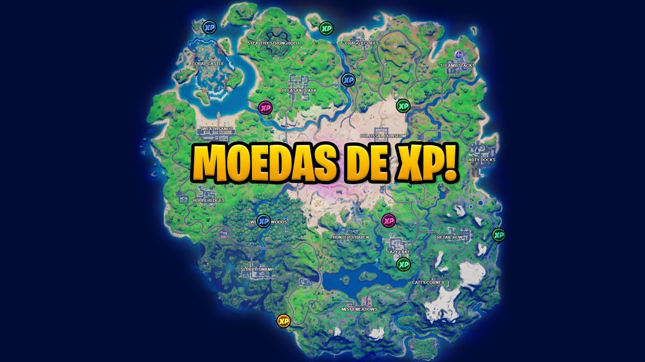 TODAS as moedas de XP Fortnite - Semana 10 - Temporada 5 - YouTube
