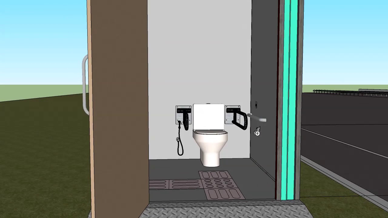 Accessible, Universal public toilet - YouTube