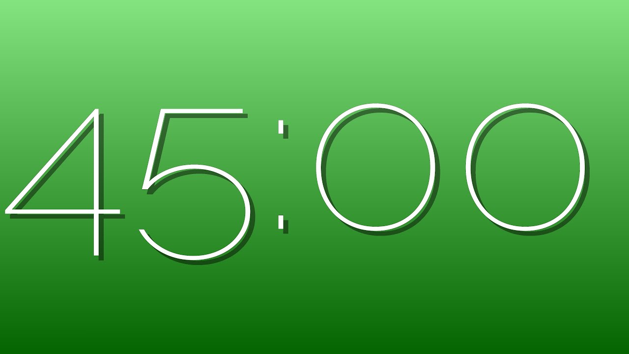 45 Minute Colorful Timer with Alarm - YouTube