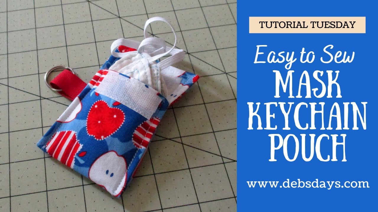 Make a Fabric Keychain Pouch Sewing Tutorial - Store on Key Ring, Purse ...