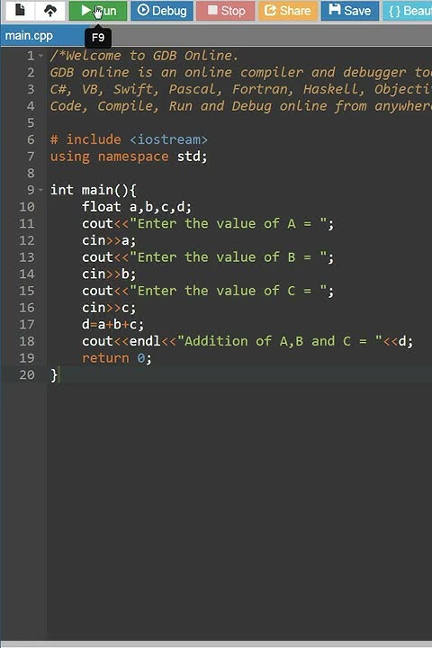 c++ program to add three numbers | C++ tutorial #shorts - YouTube