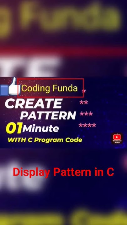 Display Pattern in C #pattern #c_programming_for_beginners #shorts #coding #c_programming ...
