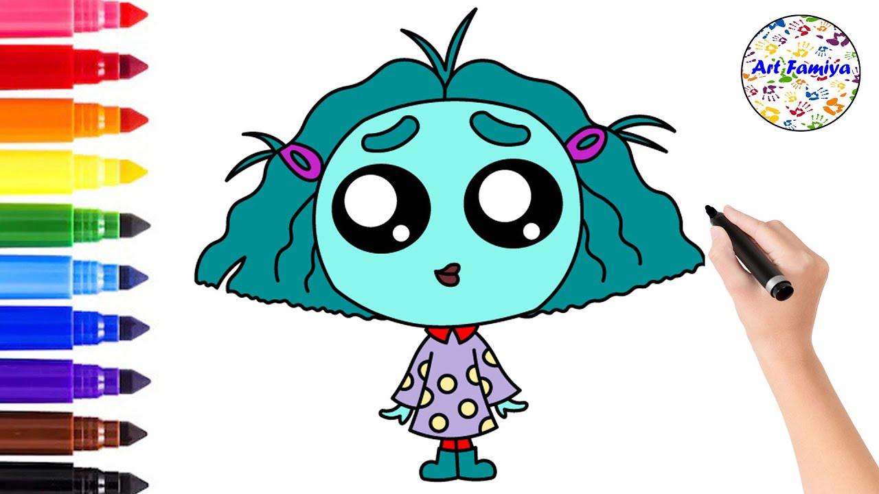 How To Draw Envy Drawing | Inside Out 2 | Easy Drawing Step by Step ...