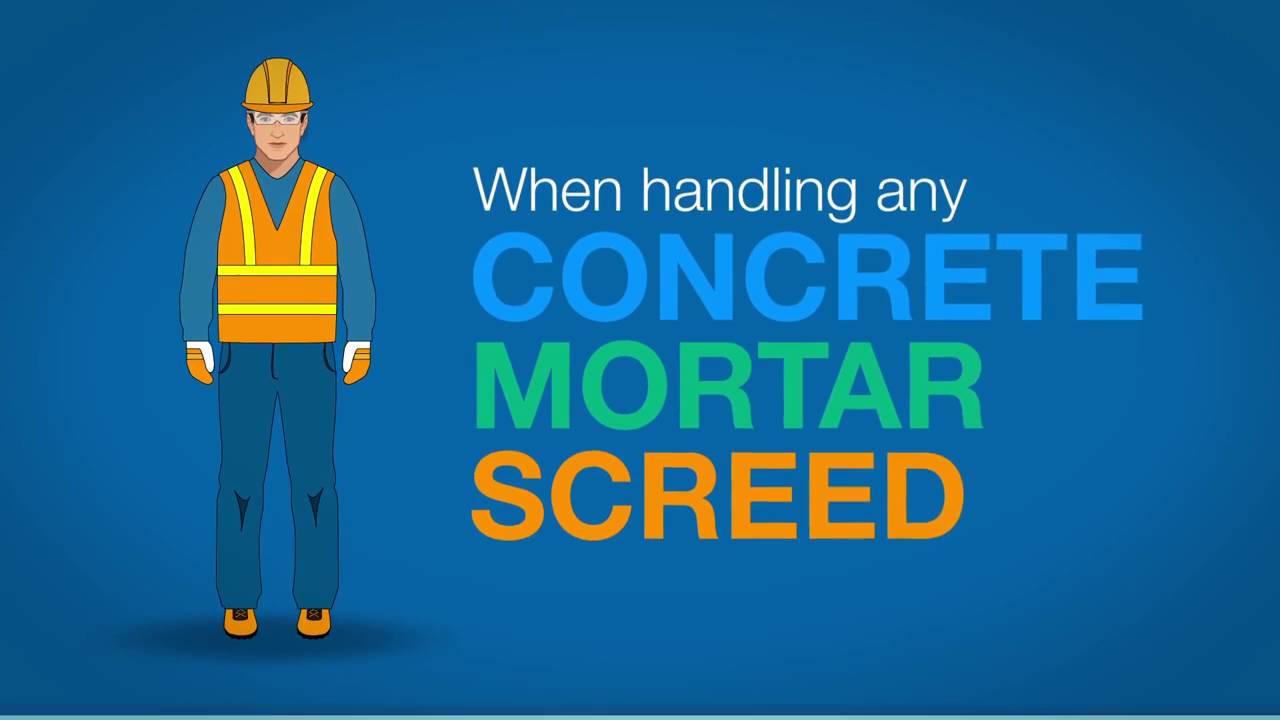 Health and safety precautions when laying concrete - YouTube