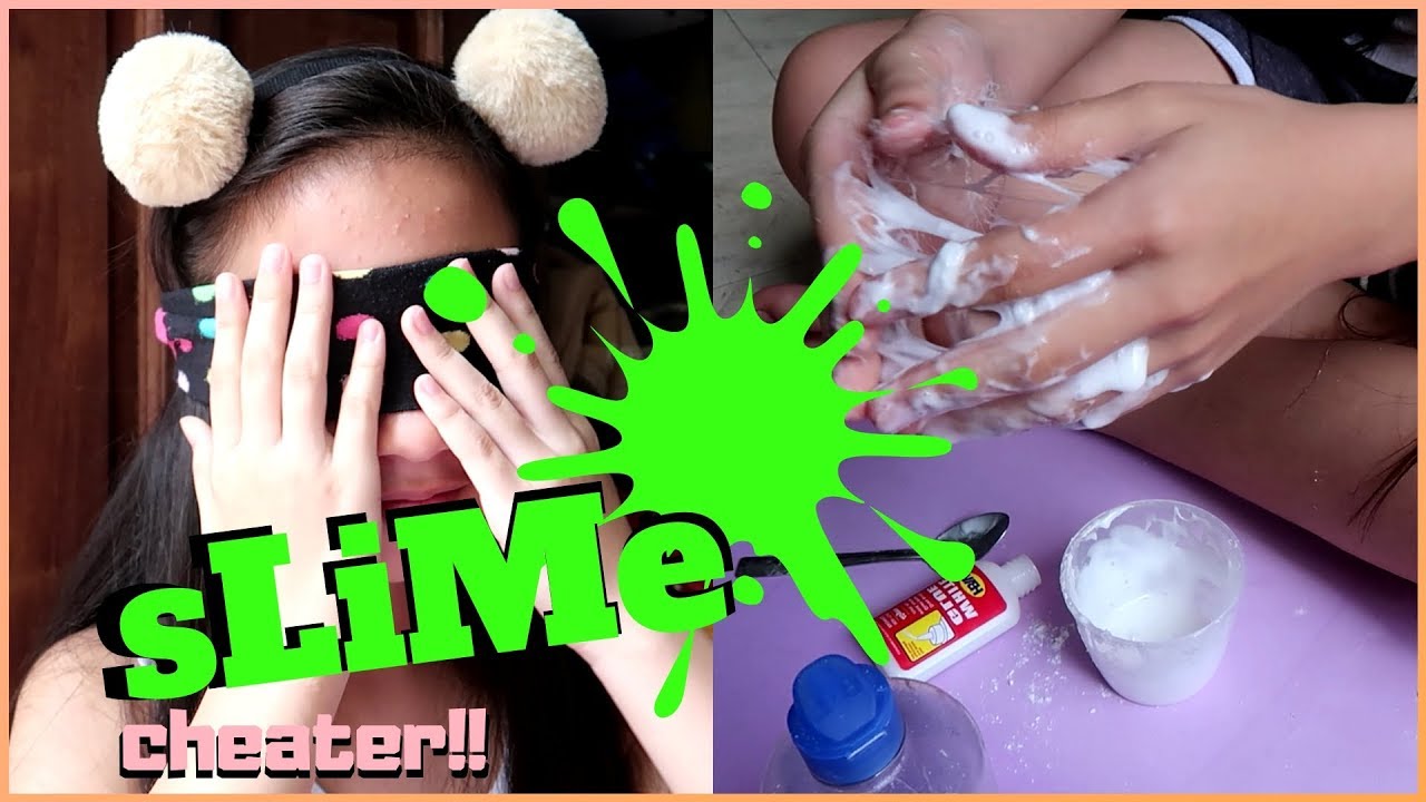 MAKING SLIME IN BLINDFOLD | She Almost Cheated!! | Aurea & Alexa - YouTube