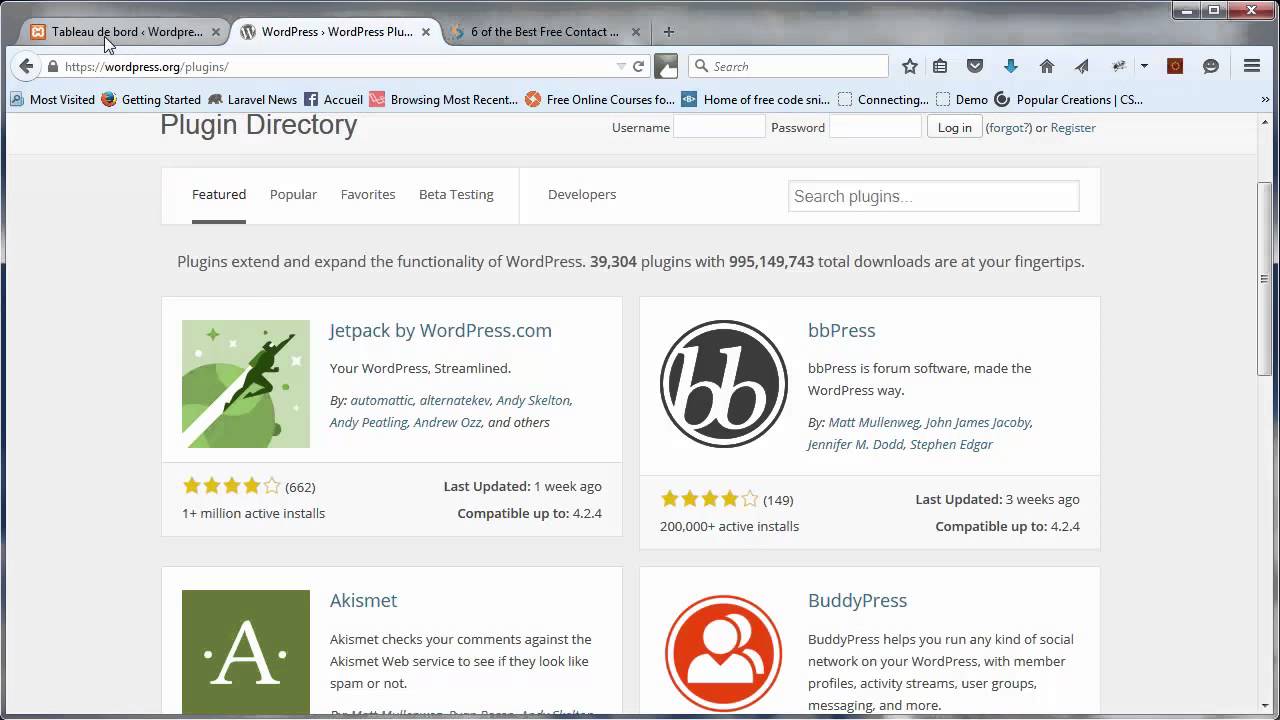 Tutoriel Wordpress - 37 - Les plugins (Introduction) - YouTube