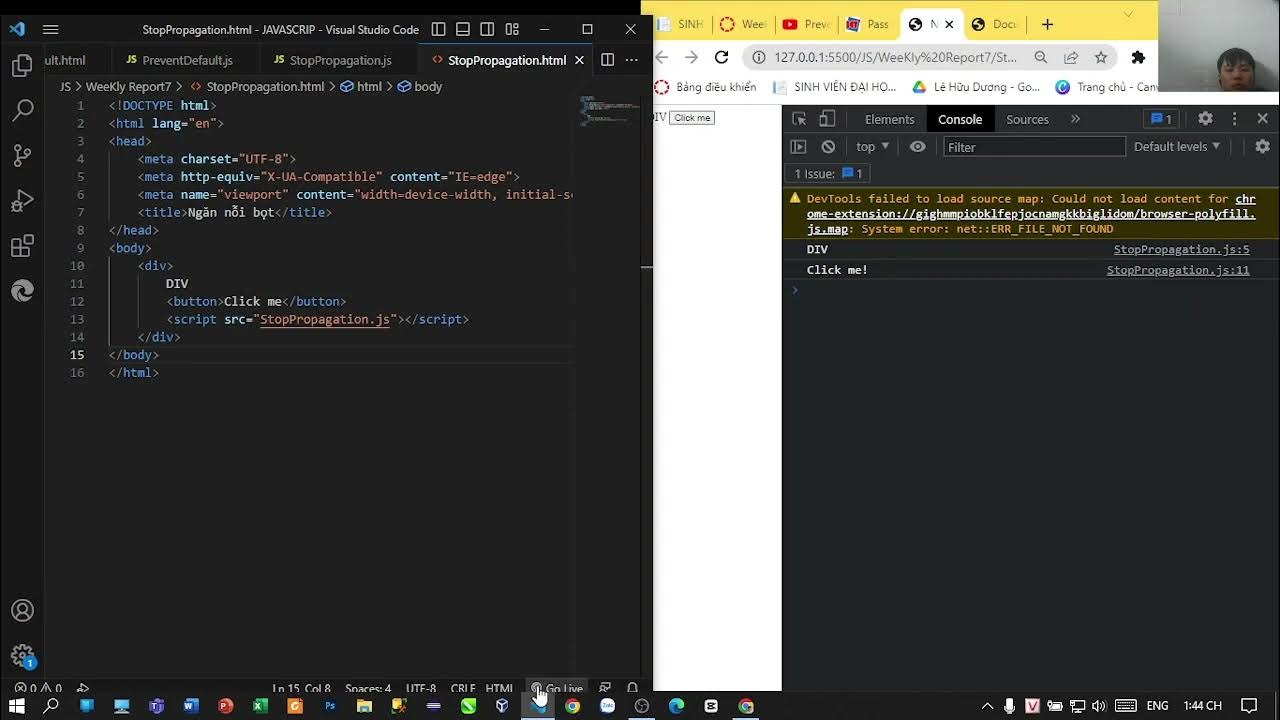 PreventDefault and StopPropagation - YouTube