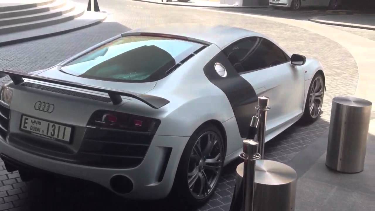 rare matte white Audi R8 GT V10 FSI - YouTube