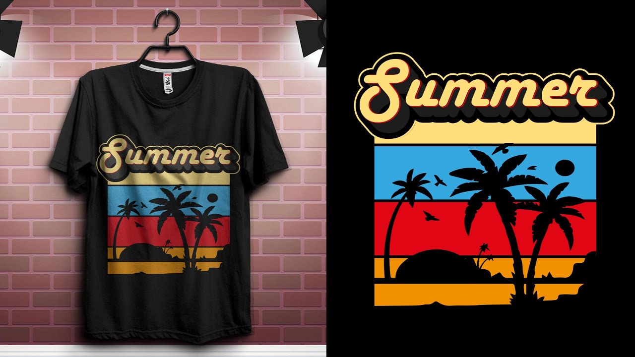 How to Make a T shirt design in Adobe Illustrator | T Shirt Design | T ...