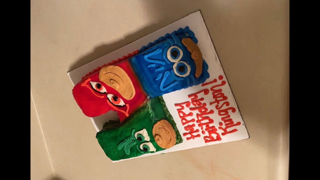 PJ MASKS NUMBER CAKE - CAKES BY SYE - YouTube