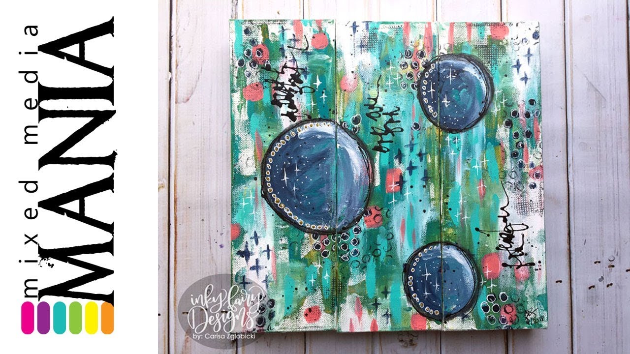 How To Create a Triptych Canvas for Beginners Mixed Media Mania YouTube ...