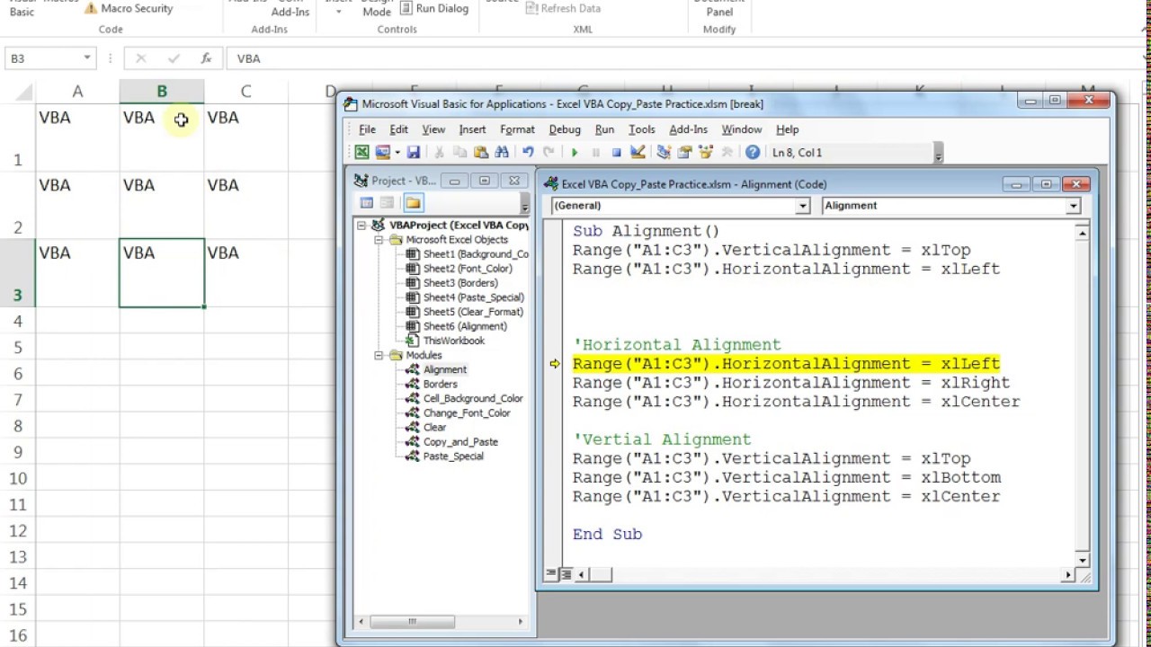 Excel VBA Alignment Of Text In Hindi YouTube
