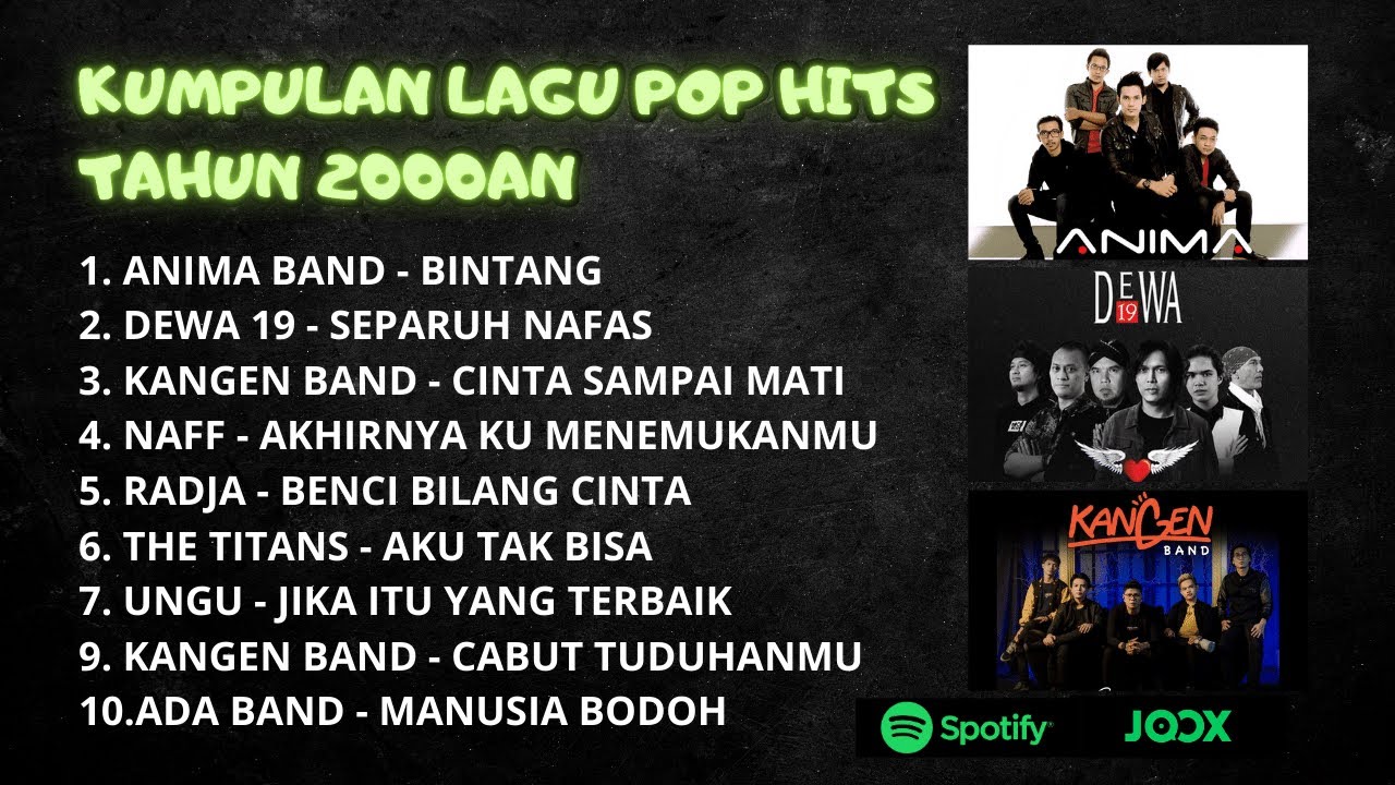 LAGU POP HITS TAHUN 2000AN - YouTube