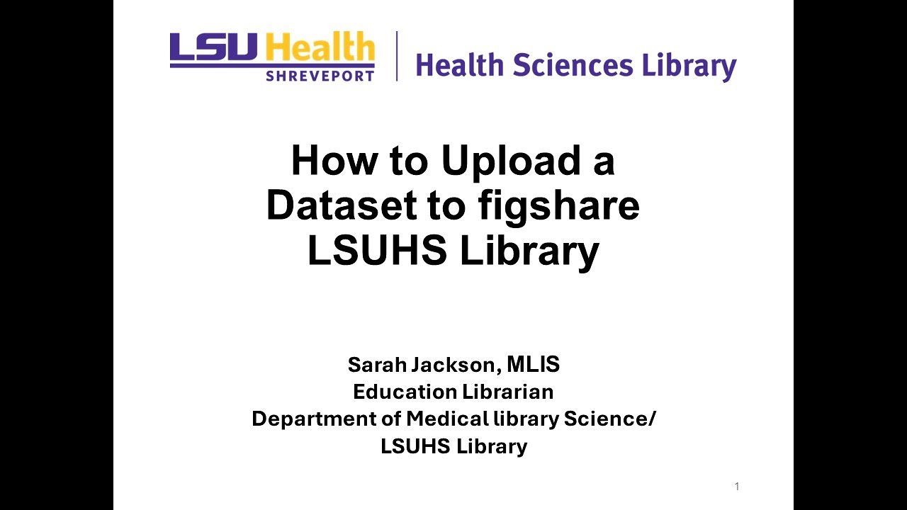How to Upload a Dataset to figshare - YouTube