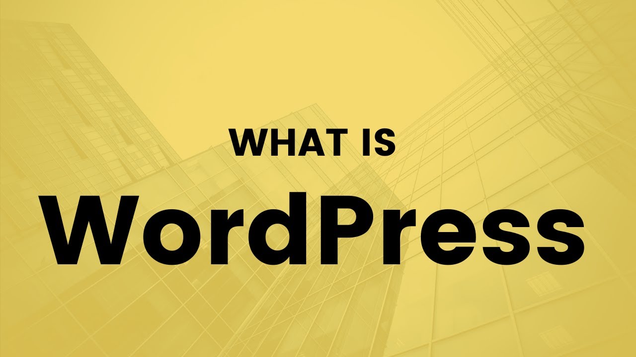 What is WordPress? Everything you need to know - YouTube