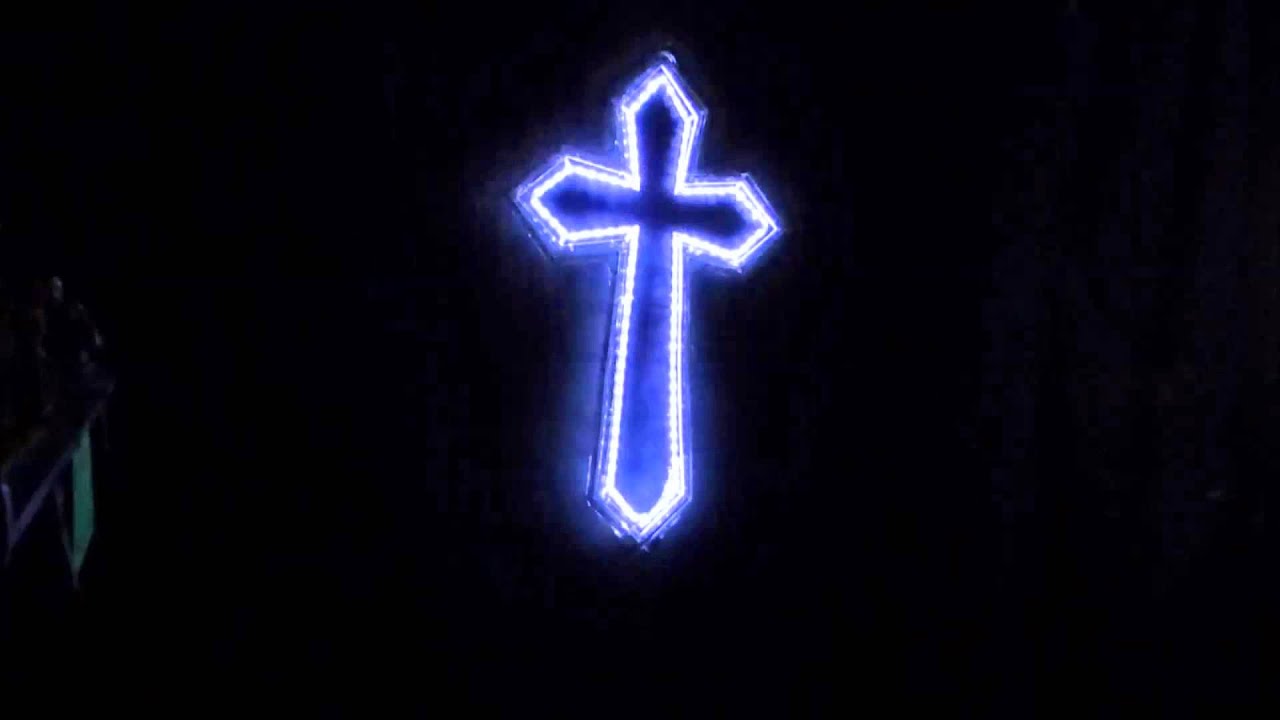 LED rope light Cross - YouTube
