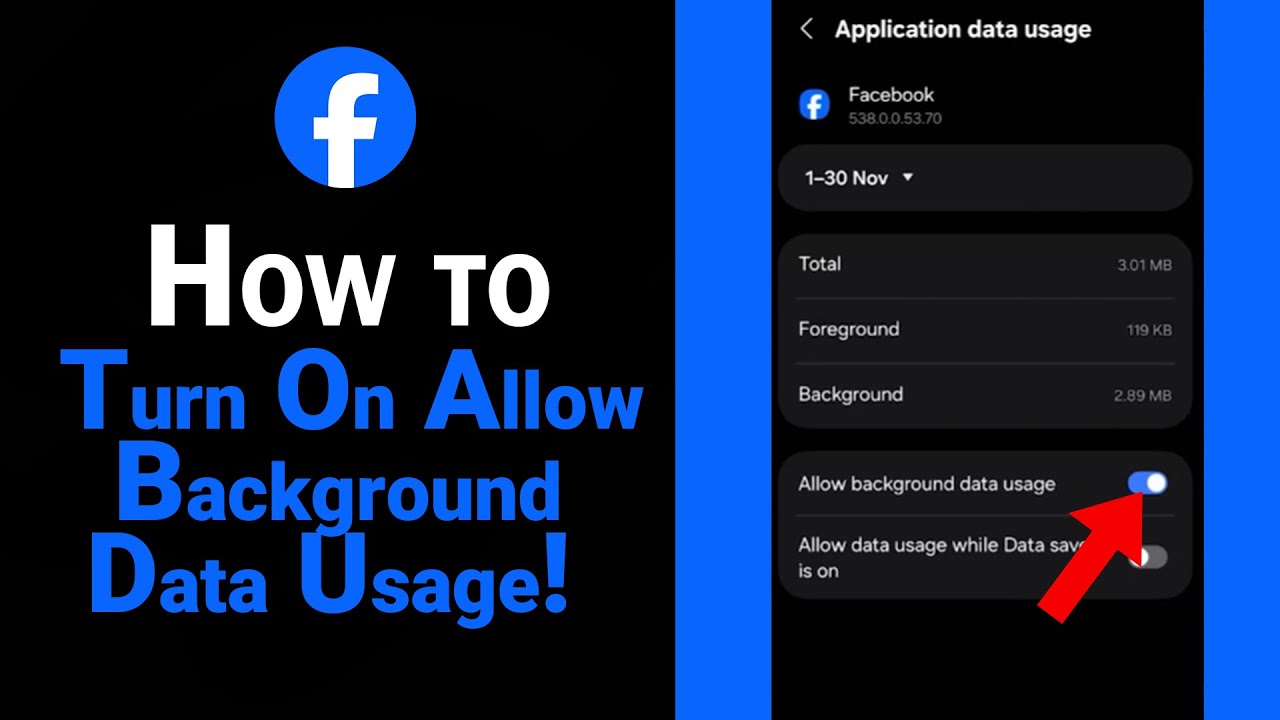 How to Turn On Allow Background Data Usage on Facebook [NEW] - YouTube