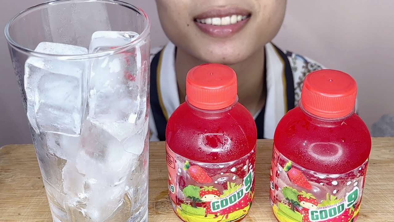 ASMR Drinking Strawberry Juice - YouTube