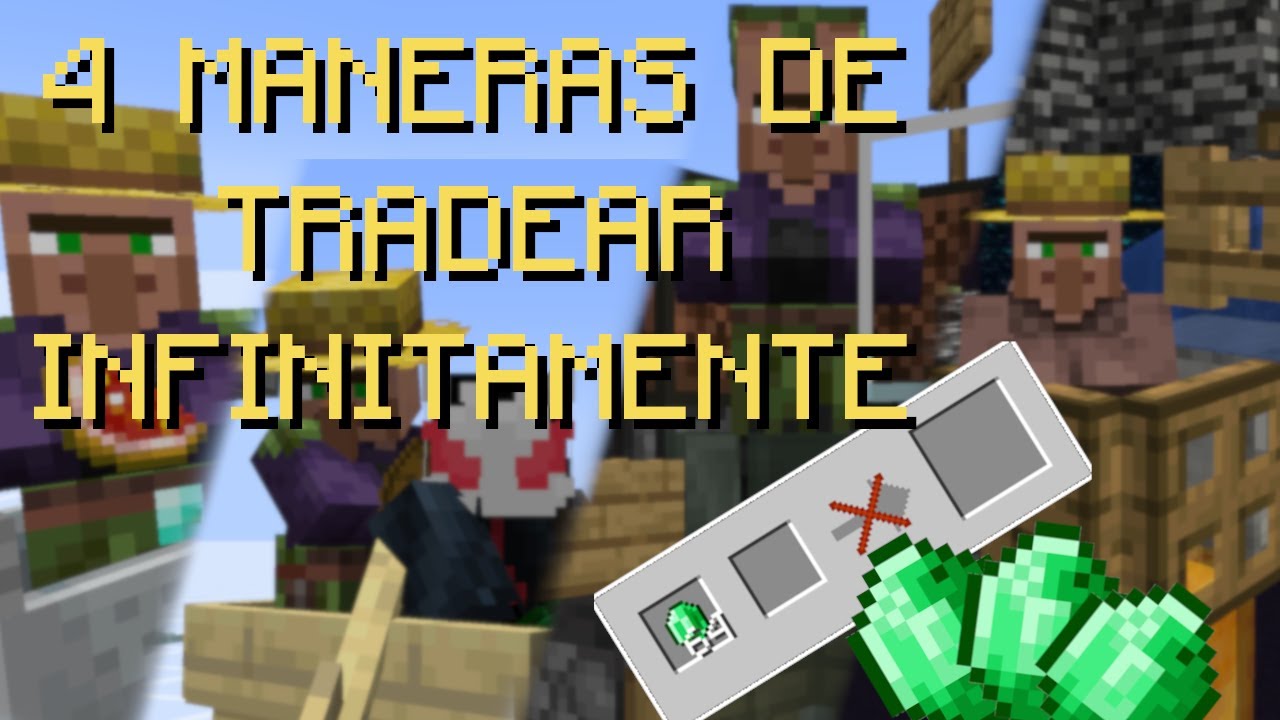 4 formas de TRADEAR infinitamente con aldeanos en survival | Minecraft ...