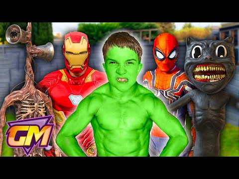 Hulk VS Siren Head VS Spiderman VS Cartoon Cat VS Superheroes